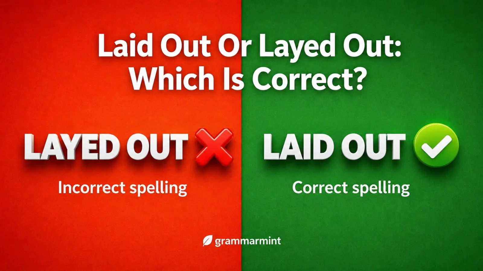 Laid Out Or Layed Out: Which Is Correct? - grammarmint.com
